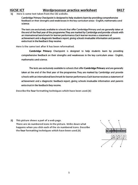Unit 17 Word Processor Worksheet Download Free Pdf Computer File Icon Computing