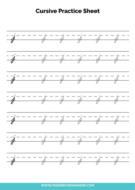 J In Cursive Cursive J Letter J Worksheets For Handwriting Practice