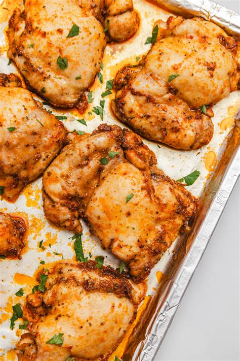 Baked Boneless Chicken Thighs The Dinner Bite