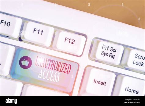 Conceptual Hand Writing Showing Unauthorized Access Concept Meaning