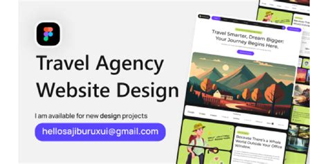 travel agency website design figma