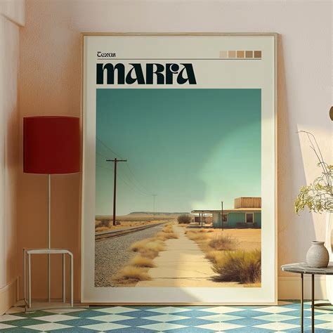 Marfa Texas Art Print Travel Poster Etsy