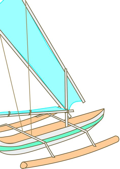 Double Outrigger Canoe Of The Type Found In Indonesia This Drawing Is