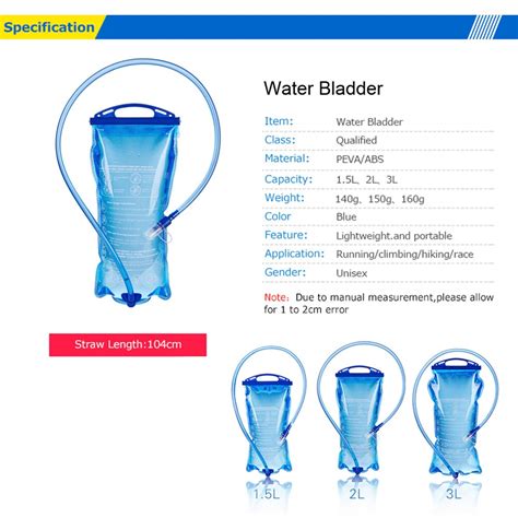 Hydration Bladder 15 2 3 Litre Leak Proof Wate Grandado