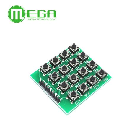 100pcs Lot 8pin 4x4 4 4 Matrix 16 Keys Button Keypad Keyboard