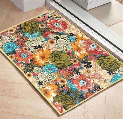 Amazon Keensoft Colorful Floral Area Rug 2x3 Ft Door Mat Boho