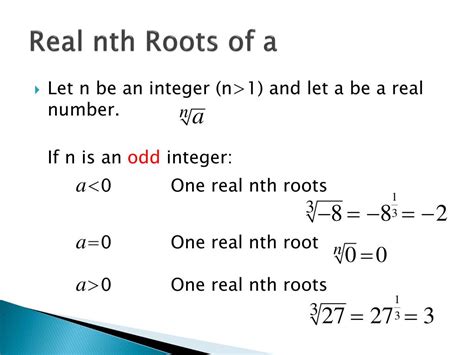 Ppt Evaluate Nth Root And Use Rational Exponents Powerpoint
