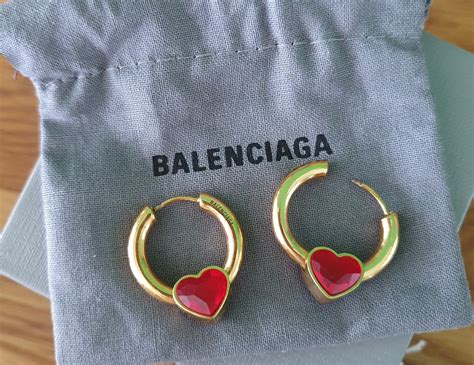 Серебряные украшения Balenciaga Позолоченные с кристаллом Swarovski ...