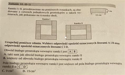 Zadanie 16 0 1 Ramki I i II przedstawione na poniższych rysunkach