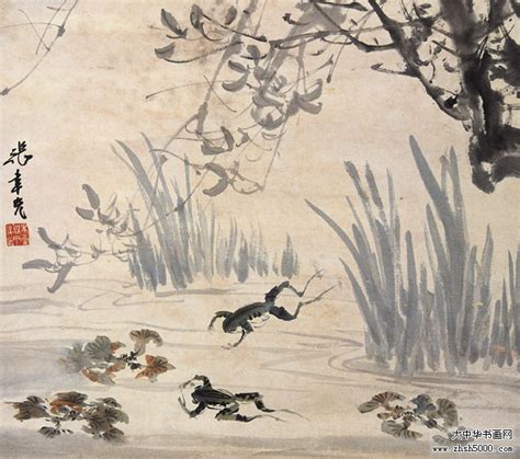 张聿光花鸟 大中华书画网