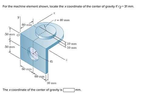 Solved For The Machine Element Shown Locate The X
