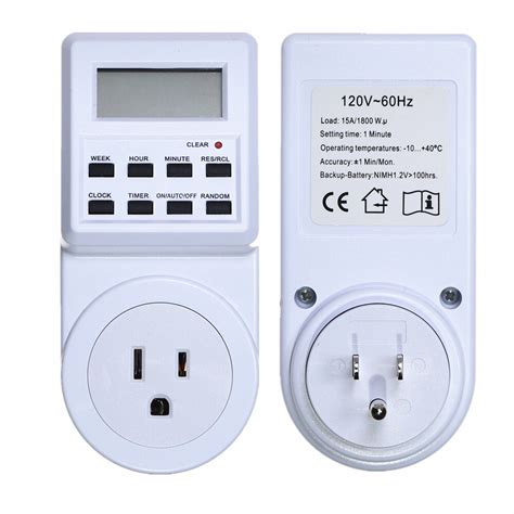 Plug In Programmable Timer Switch 120v 15a Us Plug Vicedeal
