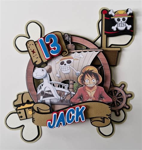 Personalised Anime One Piece Themed Cake Topper Etsy