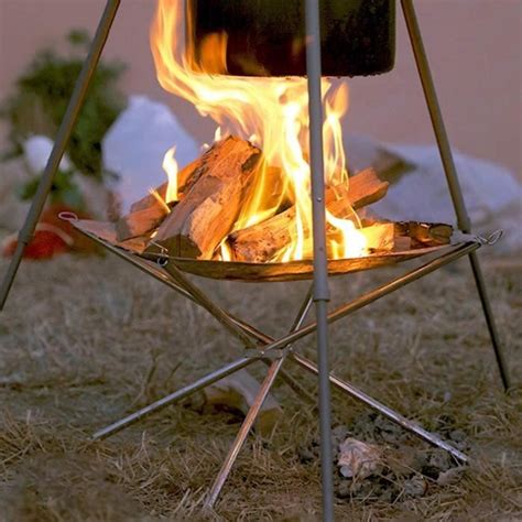 Fire Pit Brasero Terrasse Foyer Extérieur Portable Camping Extérieur Maille Pliable Foyers De