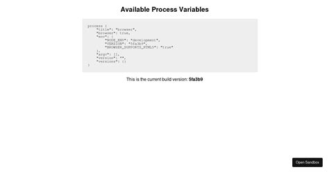 ENVs Codesandbox