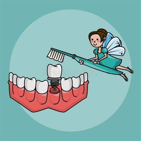 Tooth Fairy And Dental Care Stock Vector Illustration Of Molar Cute