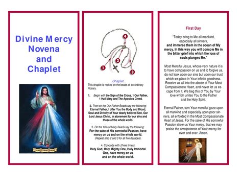 Divine Mercy Novena And Chaplet First Day Download Free Pdf Mercy