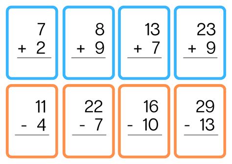 Addition And Subtraction Flashcards