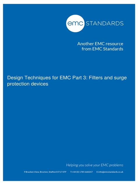 design techniques for emc 1999 part 3 filtering and surge protection