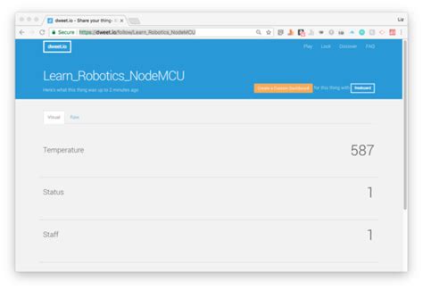 NodeMCU Dweet Io Freeboard Io Tutorial For IoT Learn Robotics
