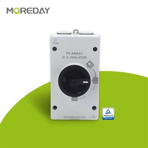 Moreday Waterproof Rotary 32A 1000V 1500V 3 Pole Panel Mount PV Array DC Isolator Switches