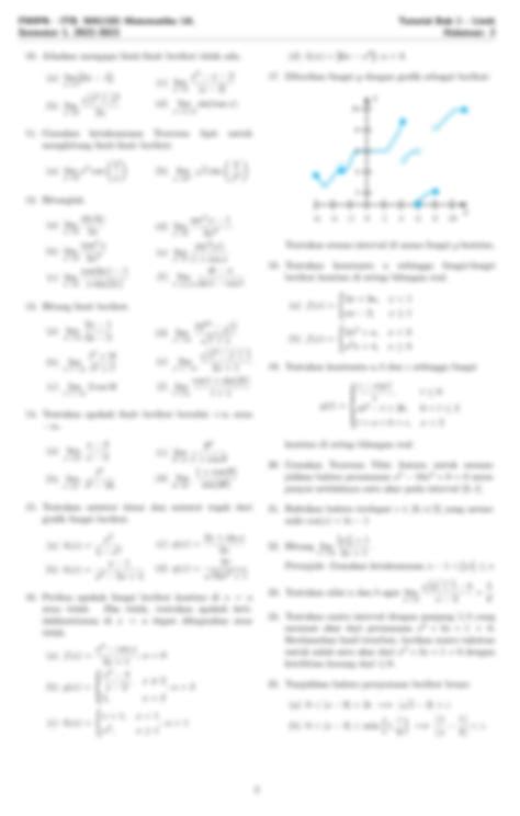 SOLUTION Tutorial Ma1101 Bab 1 2022 2023 Studypool