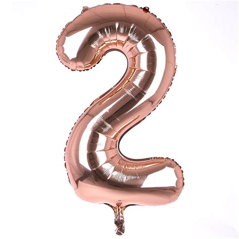 Buy Rose Gold Number 2 Giant Foil Helium Balloon Inflated For Gbp 14 99