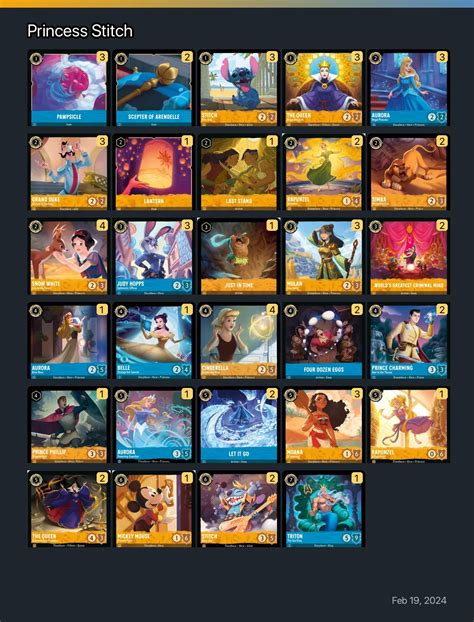 Princess Stitch Lorcana Deck Disney Lorcana