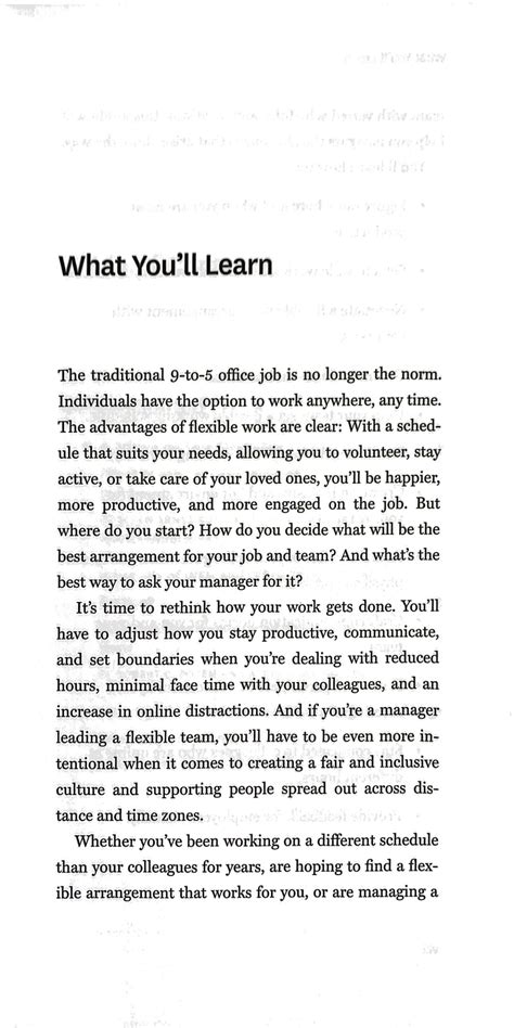 HBR Guide To Managing Flexible Work HBR Guide Series FAHASA