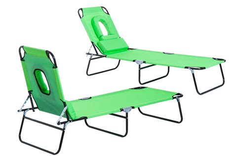 Reclining Sun Lounger With Reading Hole Offer Livingsocial