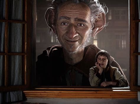 Download The Bfg And Sophie Gazing Out A Window Wallpaper