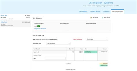 GST Migration Guide India User Guide Zoho Invoice