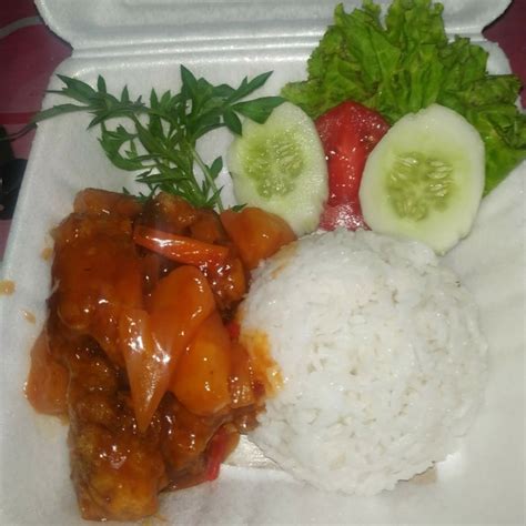 Ayam Asam Manis Plus Nasi Oget