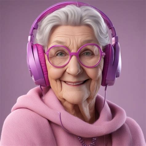 Premium Ai Image A Old Woman Dressed In Pink With Hazel Green Eyes
