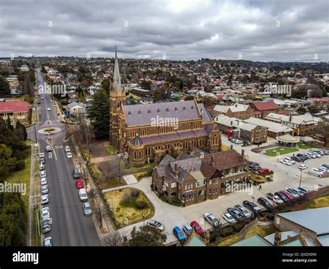 Aerial View Of The Town Armidale Nsw 2340 Australia With Beautiful