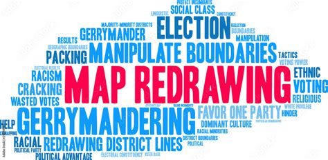 map redrawing word cloud on a white background stock vector adobe stock