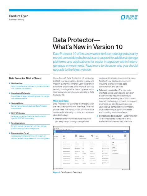 Data Protector Whats New In Version 10 Product Flyer Pdf Web