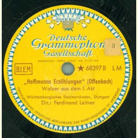 Lore Wißmann U Hetty Plümacher Hoffmanns Erzählungen Barcarole 6 50