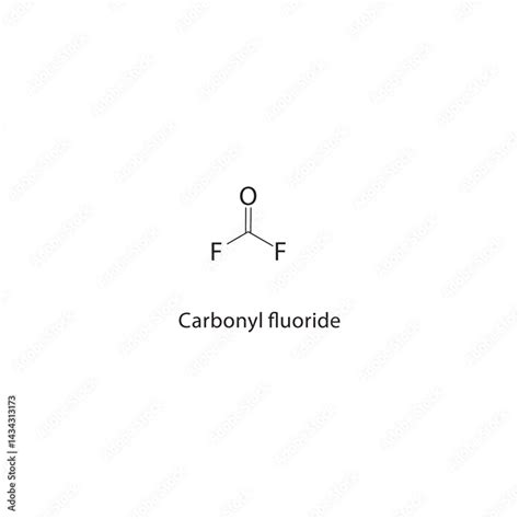 Carbonyl Fluoride Skeletal Structure Acyl Halide Compound Schematic