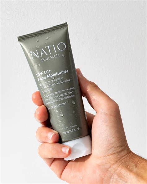 Natio For Men Spf 50 Face Moisturiser 100g Beauty Products Oz Hair
