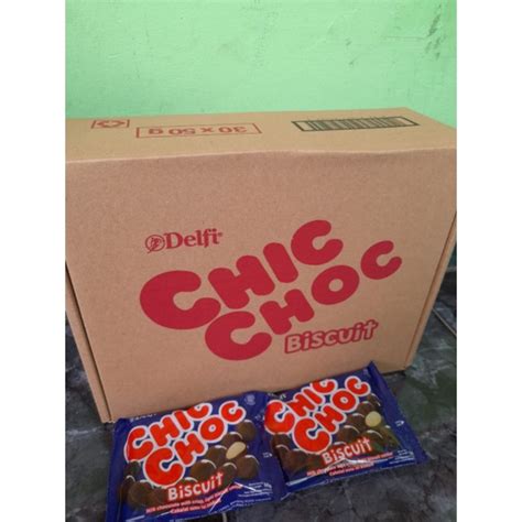 Jual DELFI CHIC CHOC 40GR BOX ISI 30 PC X 40 GR COKLAT DELFI CHICCHOC BISCUIT 40 GRAM ISI 30