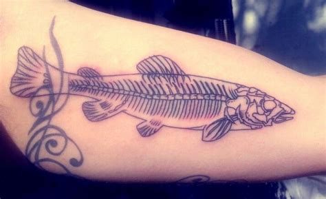 Fish Skeleton Tattoo By Galen Bryce Tattoos Skeleton Tattoos