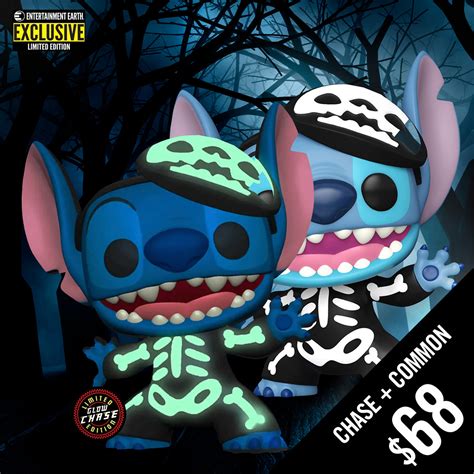 Funko Pop Disney Skeleton Stitch Chase Common 1234 Chalice