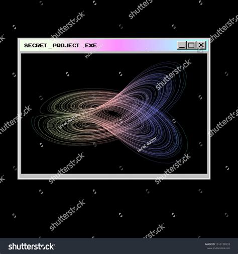 Lorenz Attractor Visualisation Console Window Graph Vector De Stock