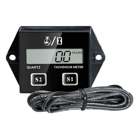 Waterproof Tiny Tach Digital Hour Meter Tachometer Stroke For 2 4 K