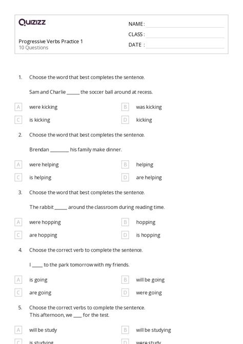 50 Future Tense Verbs Worksheets For 4th Grade On Quizizz Free