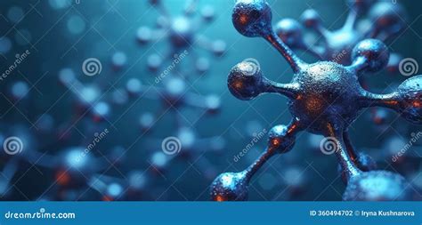 Futuristic Molecular Structure Illustration With Chaotic Patterns Great For Science Background