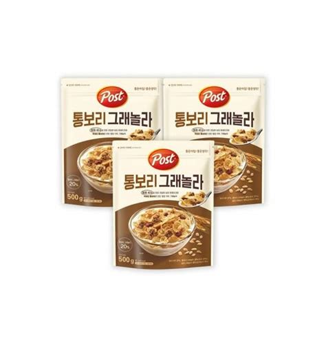 포스트 통보리 그래놀라 500g 3개 Ml522396 티몬