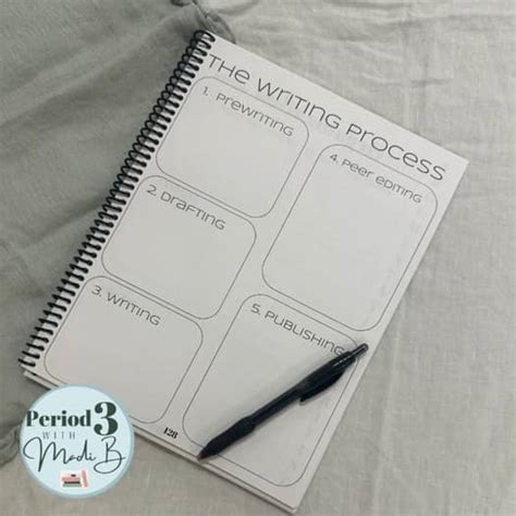 Ela Interactive Notebook Writing Elements Secondary Ela Tpt