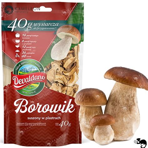 GRZYBY SUSZONE BOROWIK SZLACHETNY BOROWIKI W Plastrach Krajanka 40G